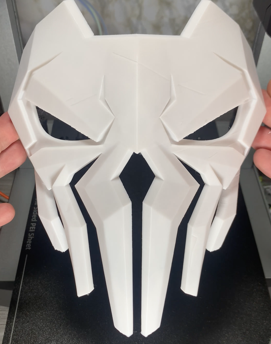 3D Printed Punisher Mask – layer by layer 3d print